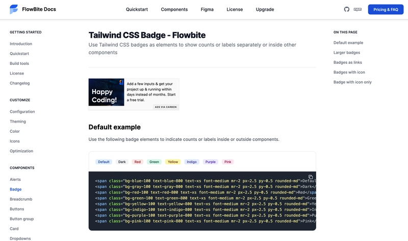 免费的 Tailwind CSS 主题和模板 - 程序编程实战教程 -AI、Java、Spring Boot 实战